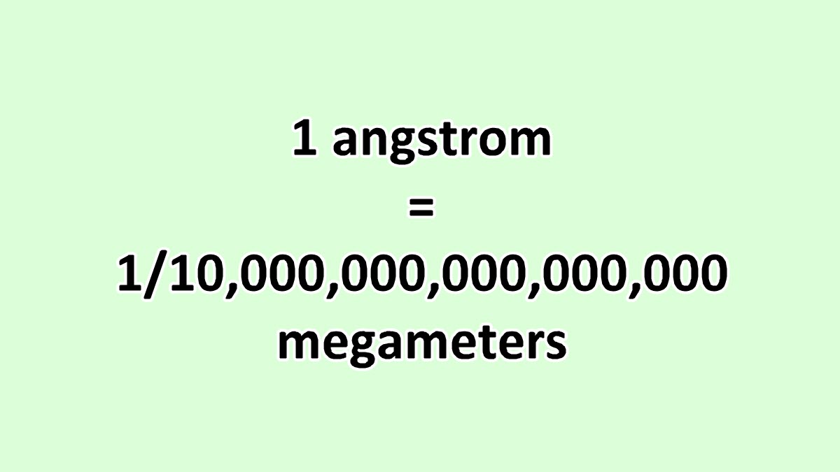 Convert Angstrom to Megameter - ExcelNotes