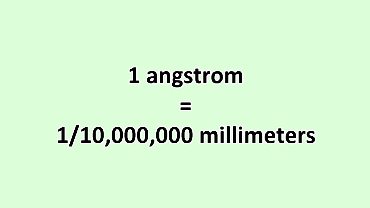 Convert Angstrom to Millimeter - ExcelNotes