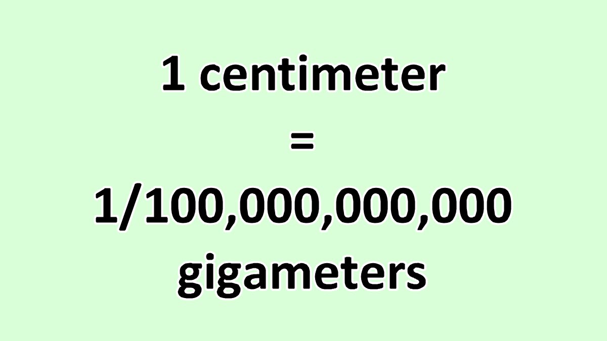 Convert Centimeter to Gigameter - ExcelNotes