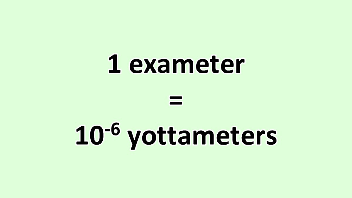 Convert Exameter to Yottameter - ExcelNotes