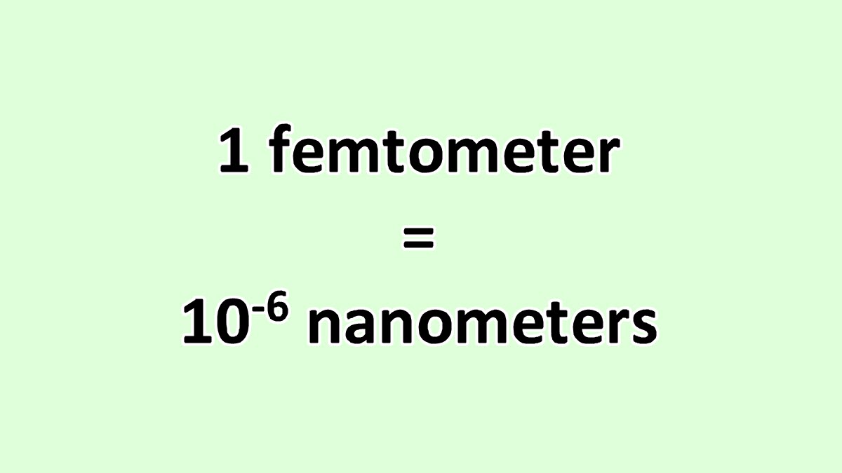 Convert Femtometer to Nanometer - ExcelNotes