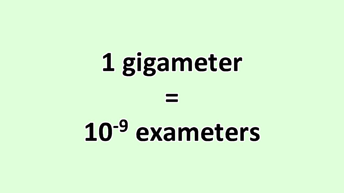 Convert Gigameter to Exameter - ExcelNotes