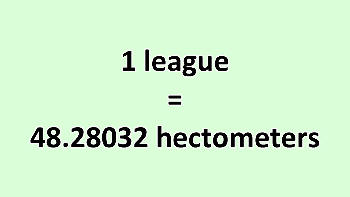 Convert League to Hectometer - ExcelNotes