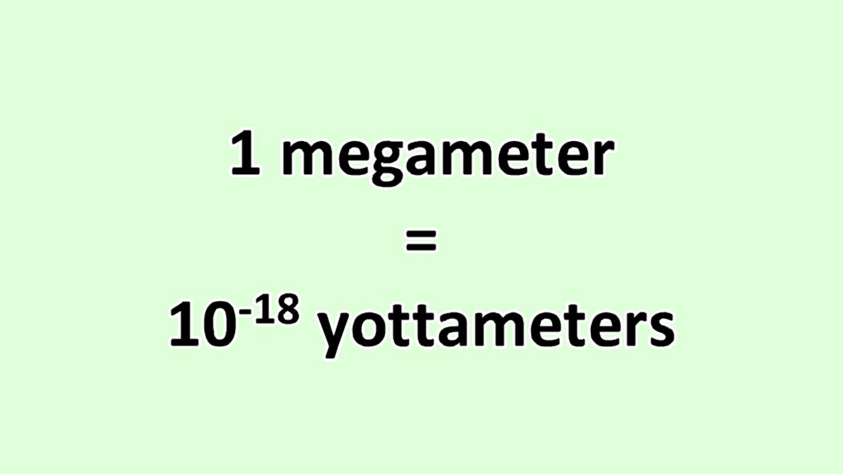 Convert Megameter to Yottameter - ExcelNotes