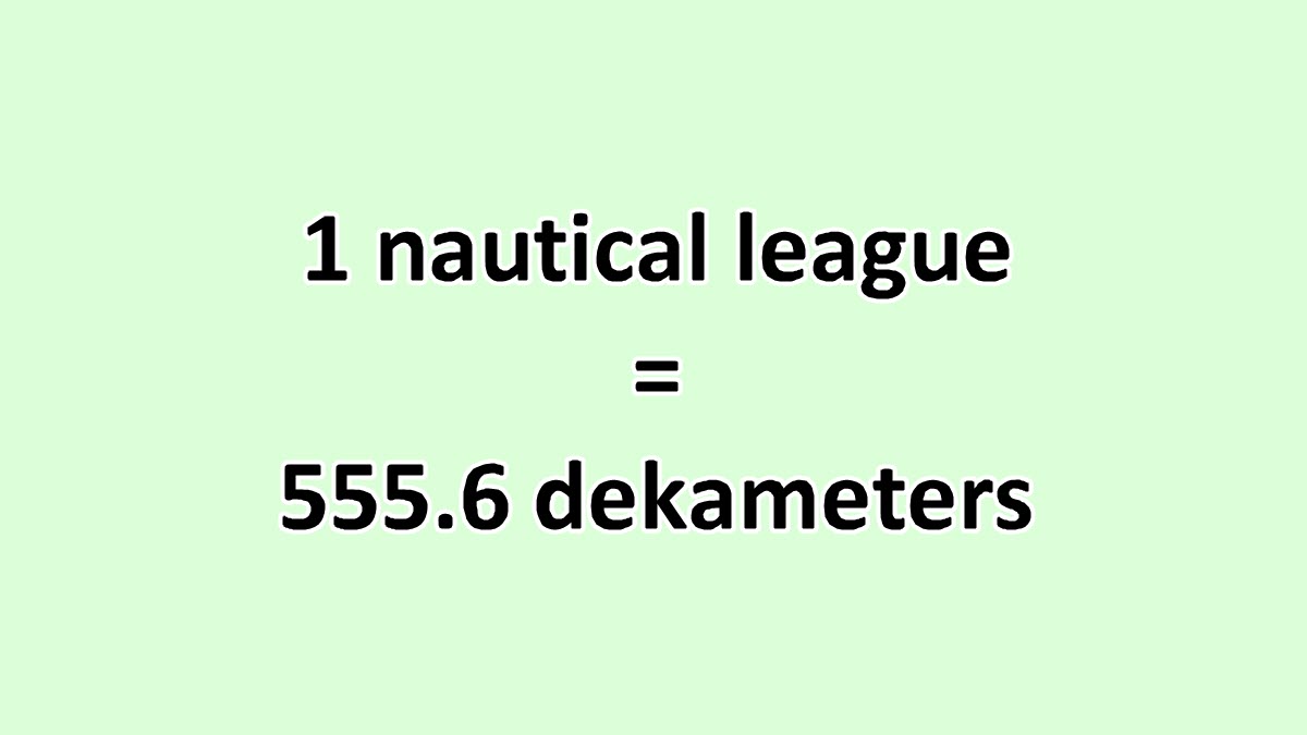 Convert Nautical League to Dekameter - ExcelNotes