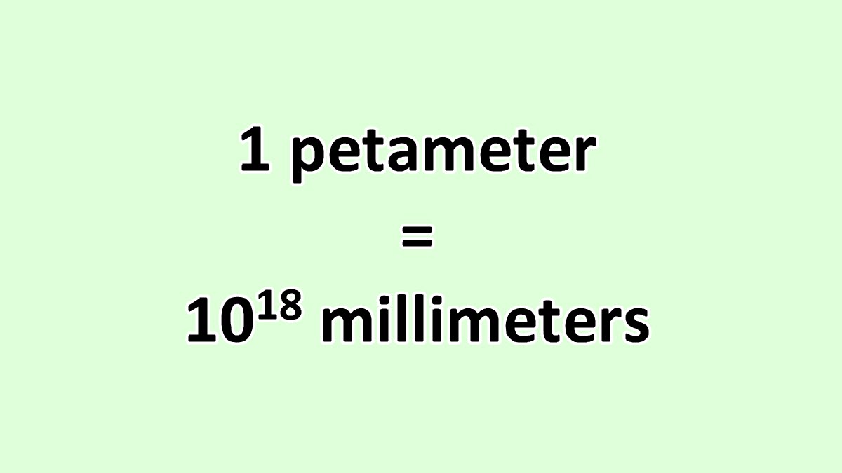 Convert Petameter to Millimeter - ExcelNotes