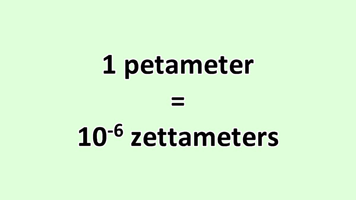 Convert Petameter to Yottameter - ExcelNotes