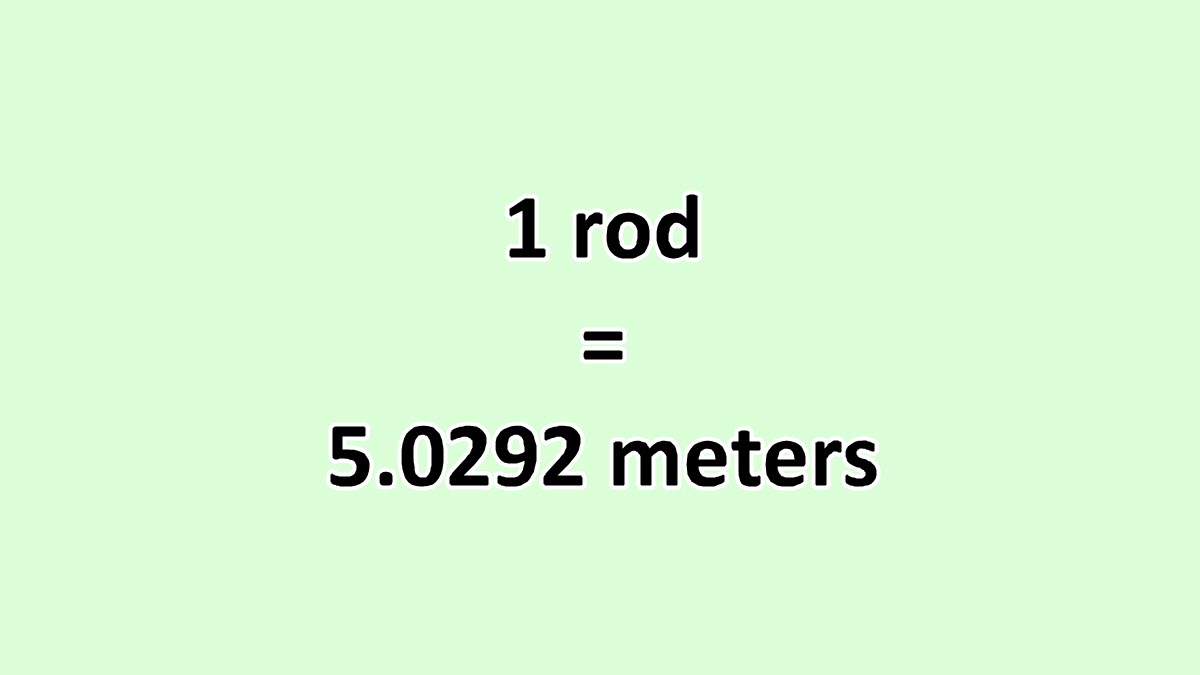 Convert Rod to Meter - ExcelNotes