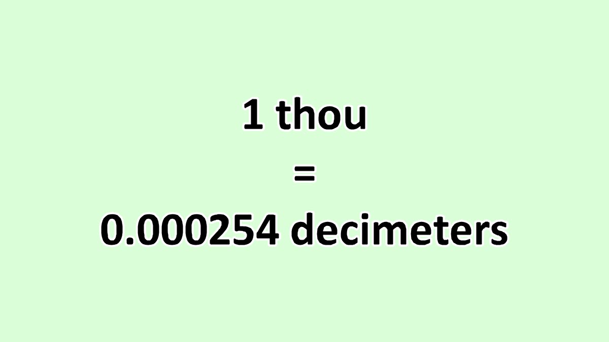 Convert Thou to Decimeter - ExcelNotes