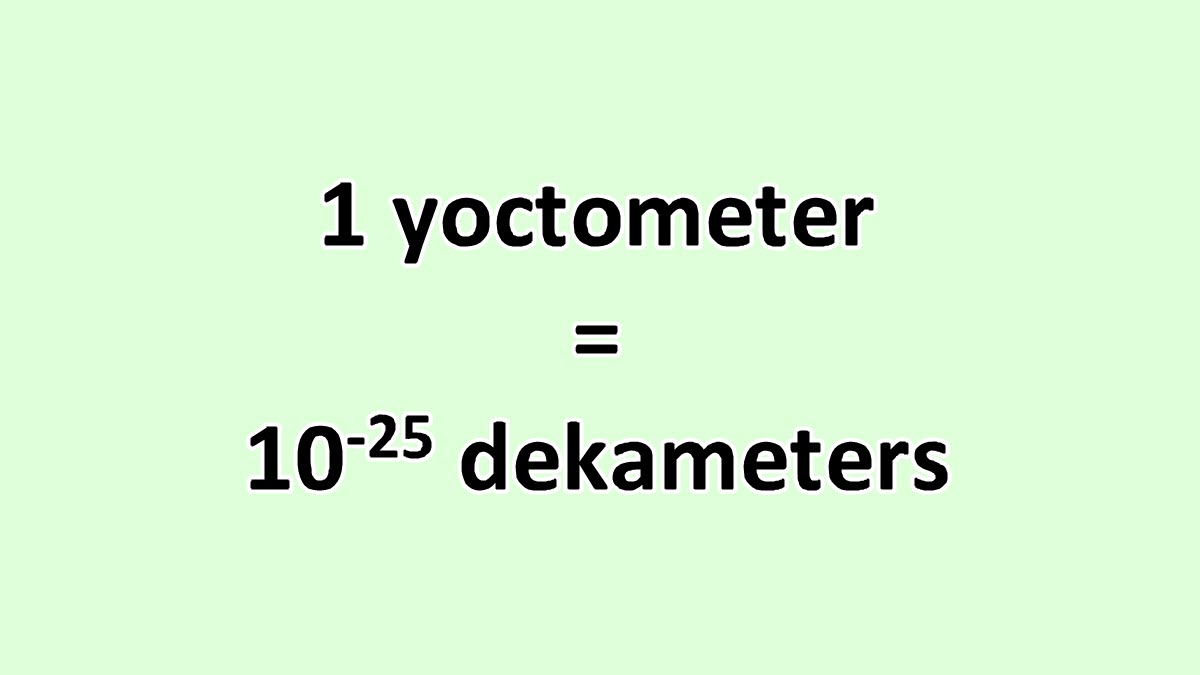 Convert Yoctometer to Dekameter - ExcelNotes