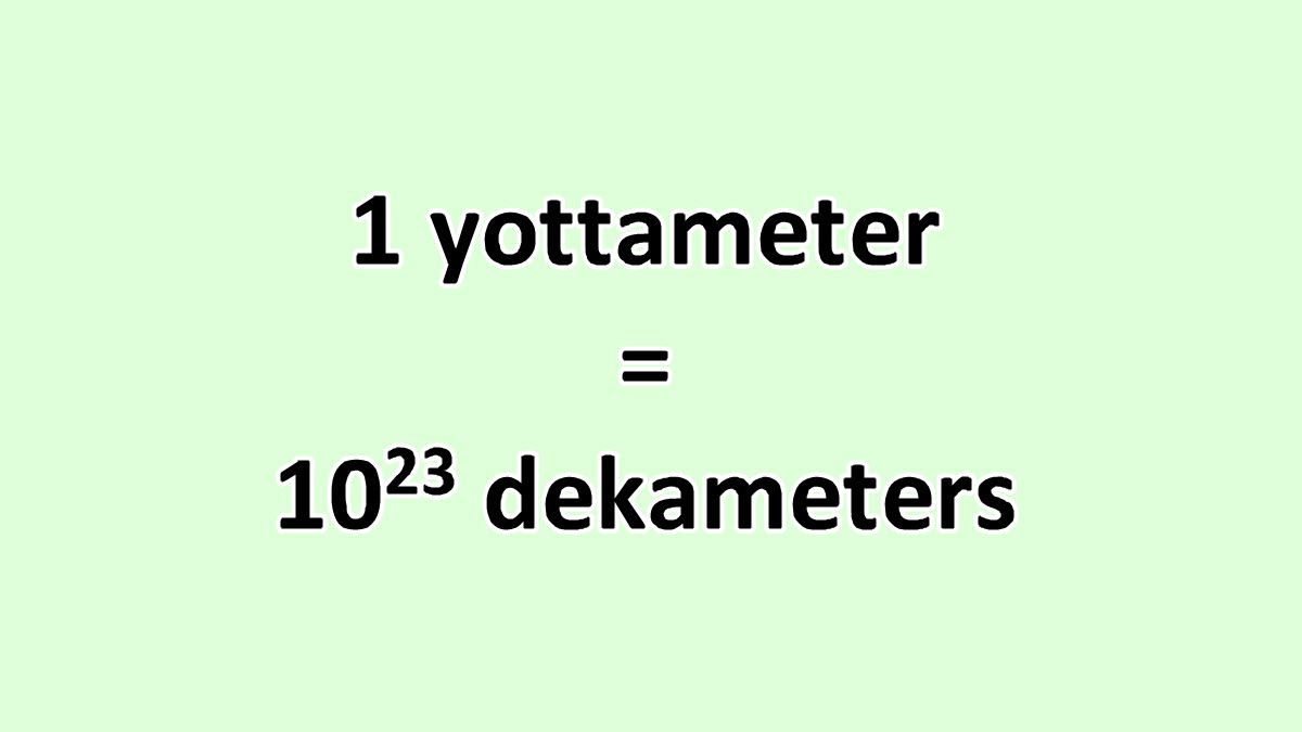 Convert Yottameter to Dekameter - ExcelNotes