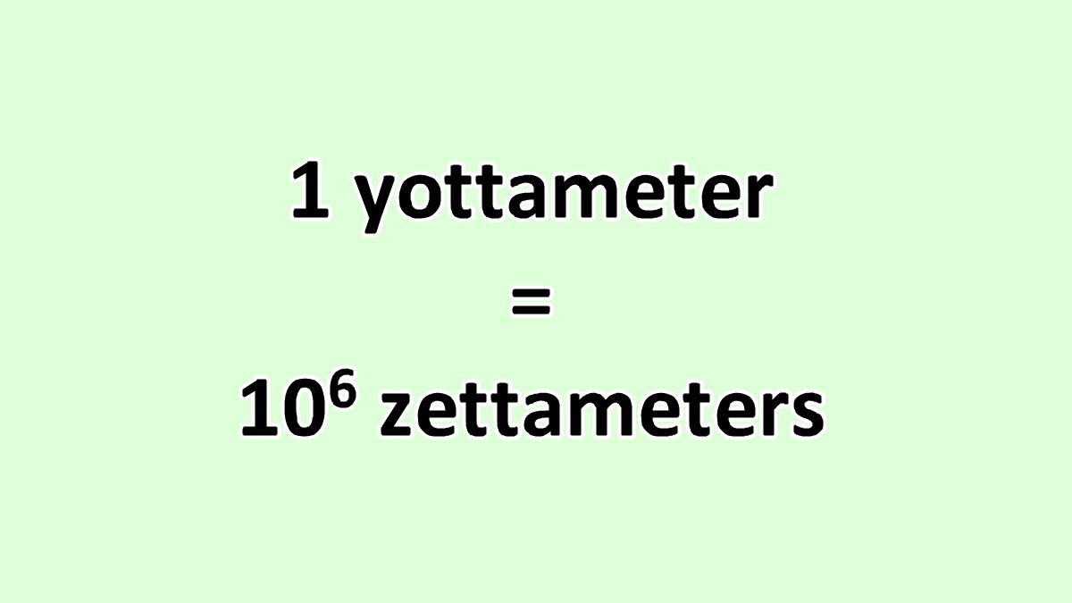 Convert Yottameter to Exameter - ExcelNotes