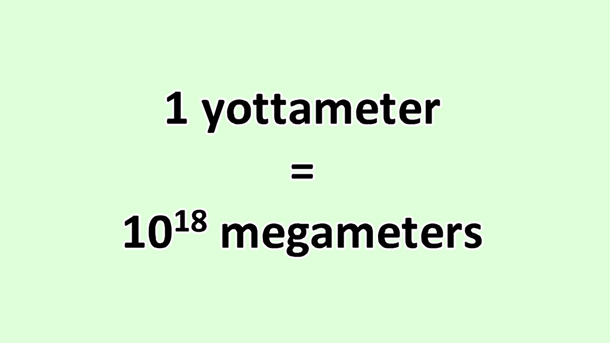 Convert Yottameter to Megameter - ExcelNotes