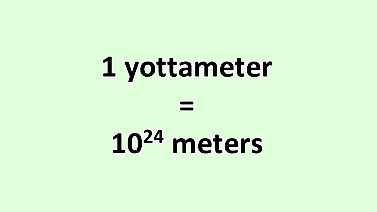 Convert Yottameter to Meter - ExcelNotes