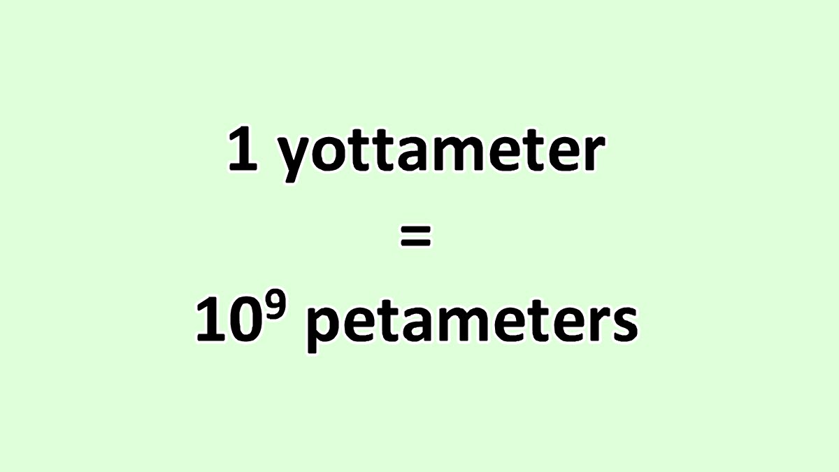 Convert Yottameter to Petameter - ExcelNotes