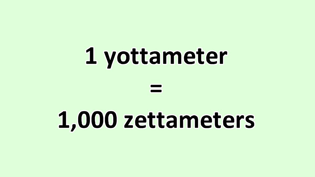 Convert Yottameter to Zettameter - ExcelNotes