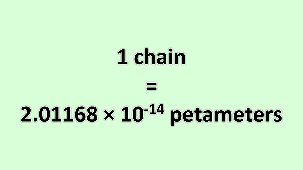 Convert Chain to Petameter - ExcelNotes