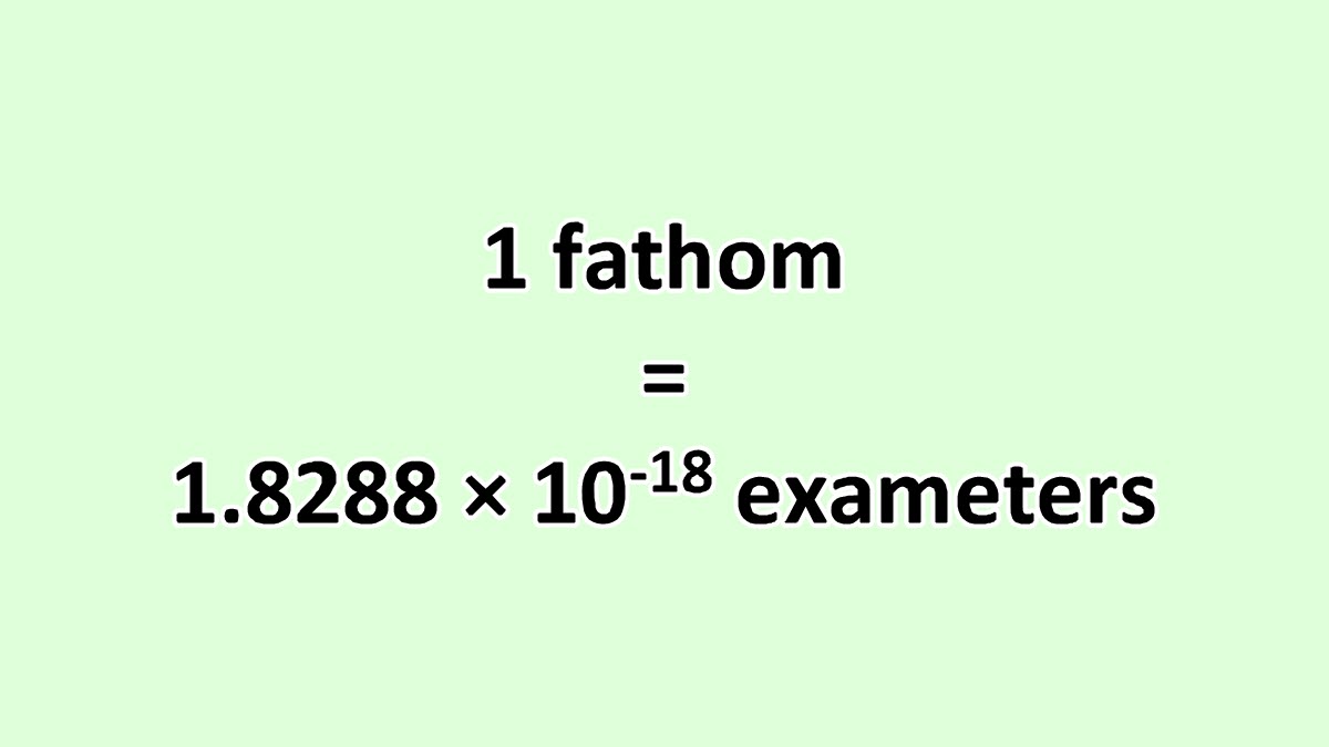 Convert Fathom to Exameter - ExcelNotes