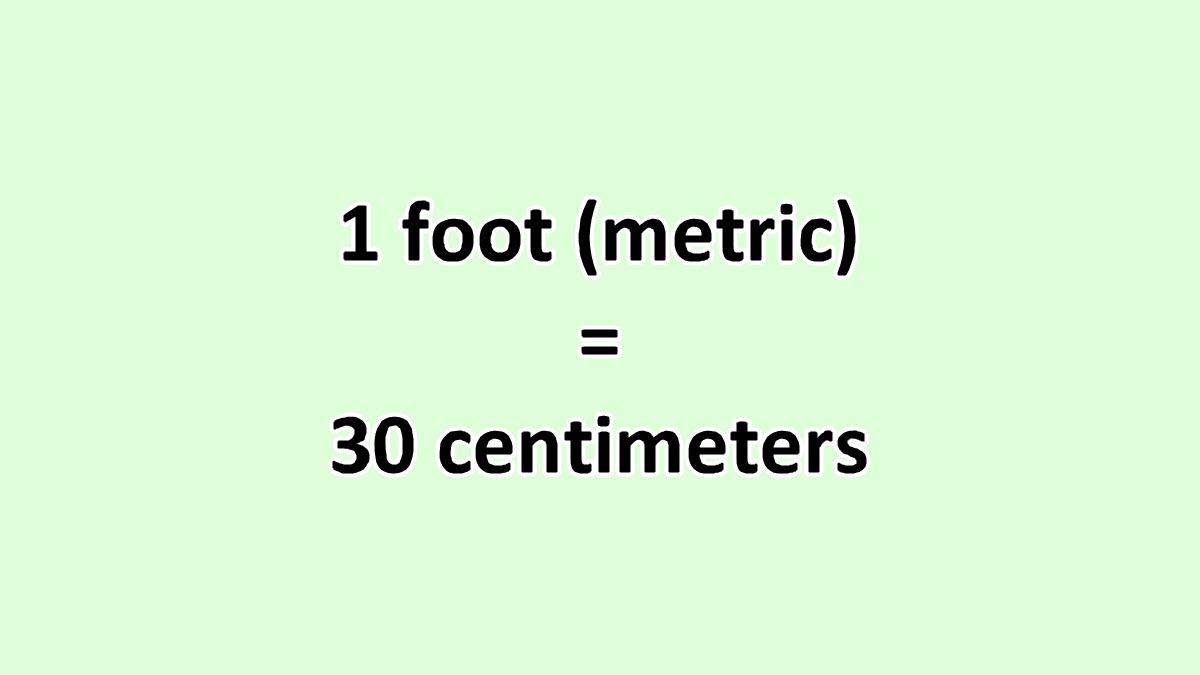 Convert Foot metric To Centimeter ExcelNotes
