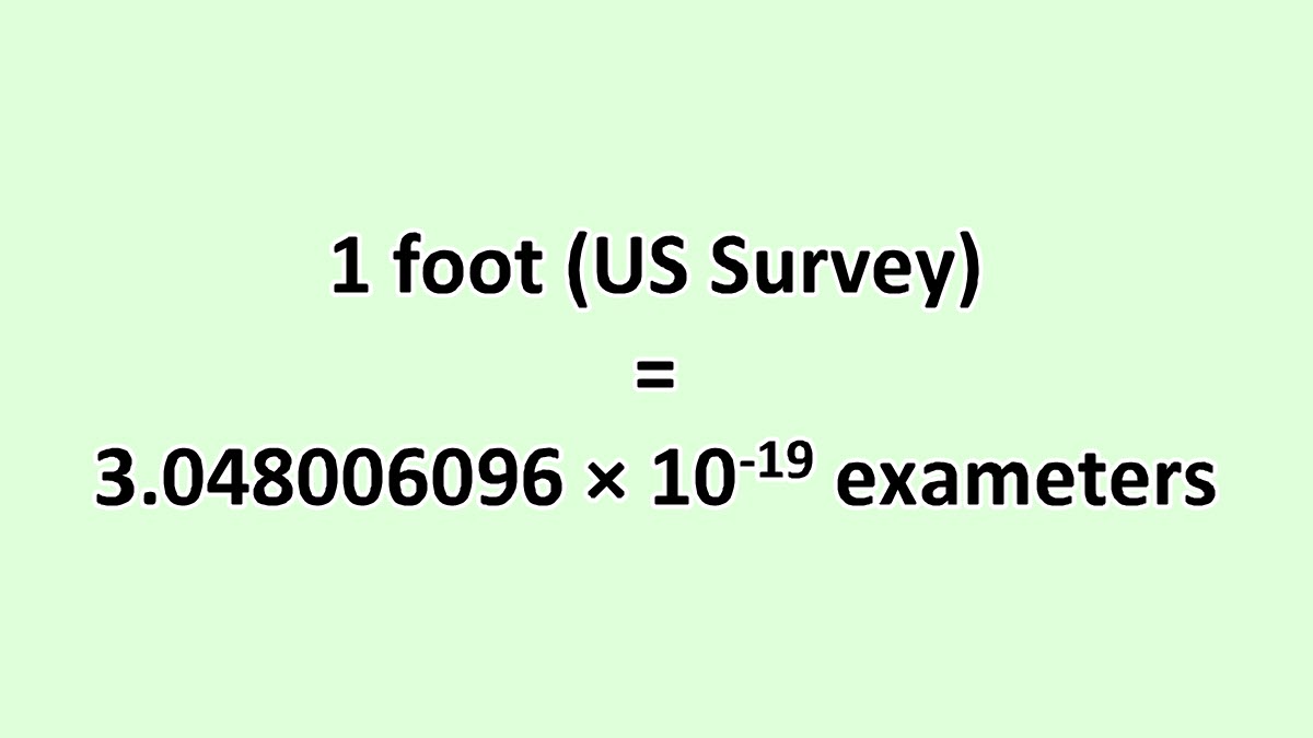Convert Foot (US) to Exameter - ExcelNotes