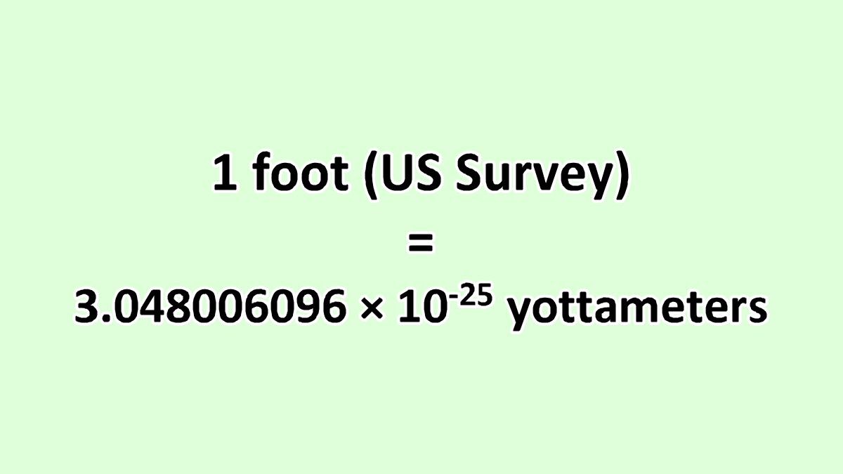 Convert Foot (US) to Yottameter - ExcelNotes