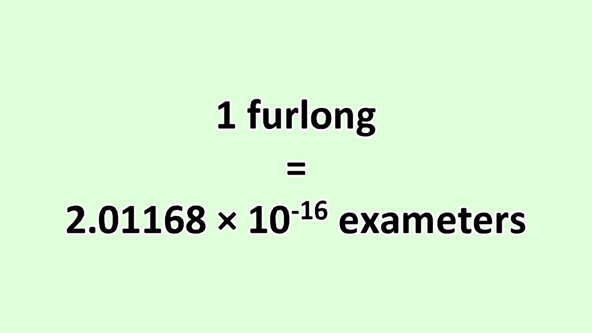 Convert Furlong to Exameter - ExcelNotes