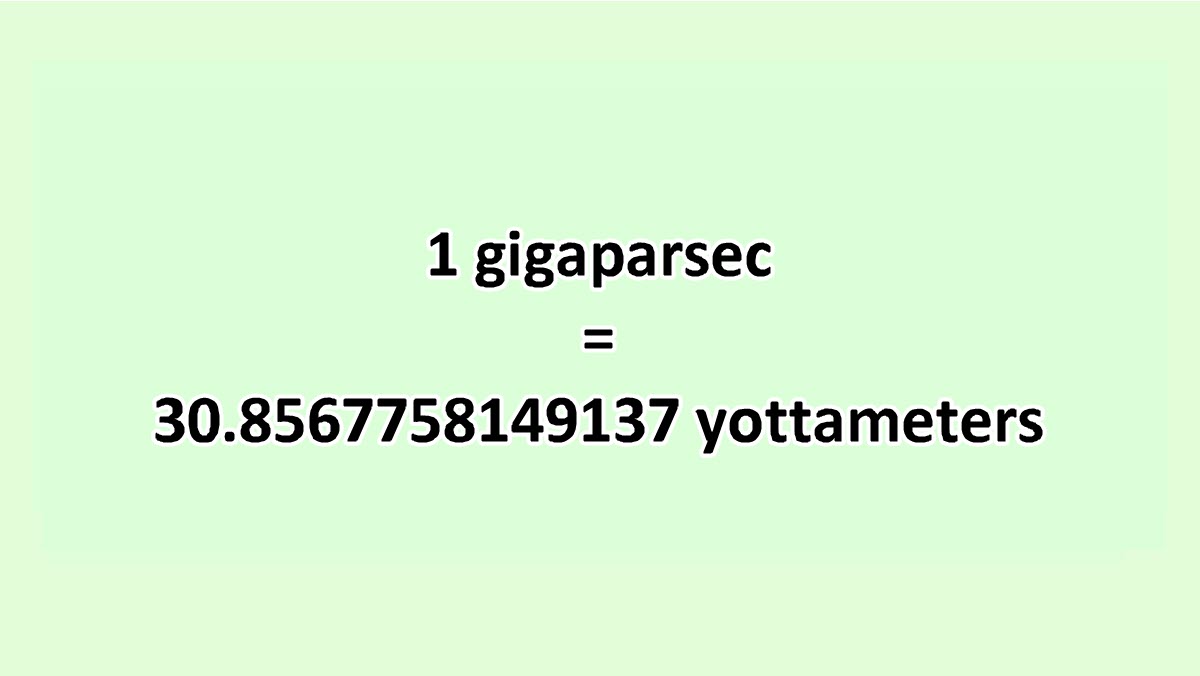 Convert Gigaparsec to Yottameter - ExcelNotes