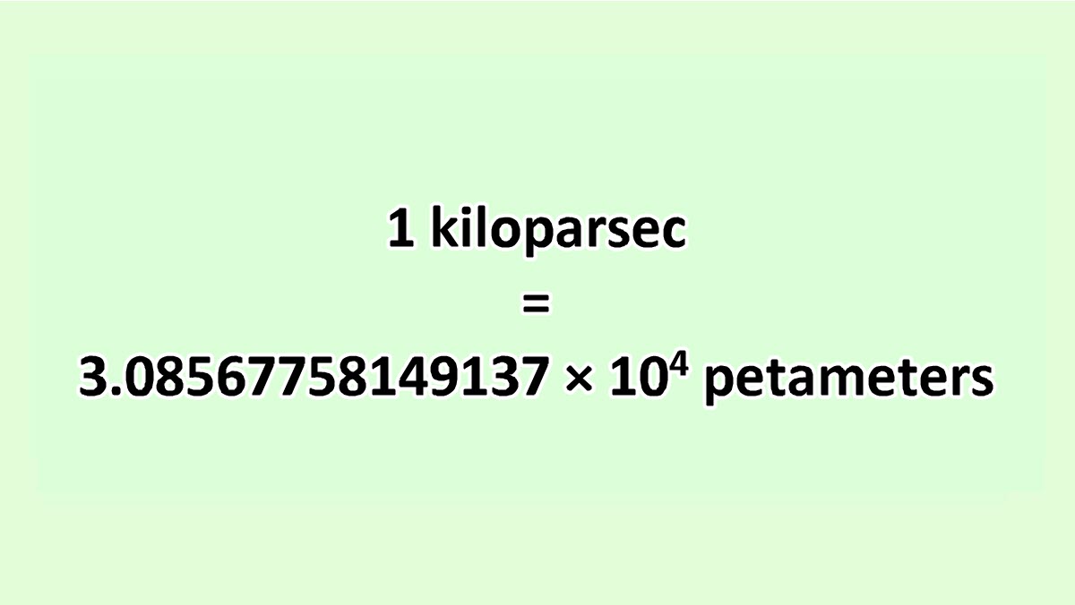 Convert Kiloparsec to Petameter - ExcelNotes