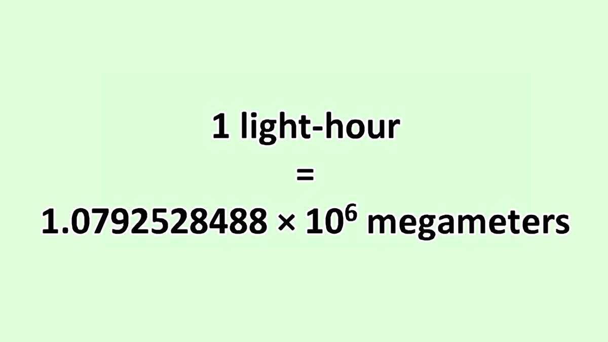 Convert Light-hour to Megameter - ExcelNotes