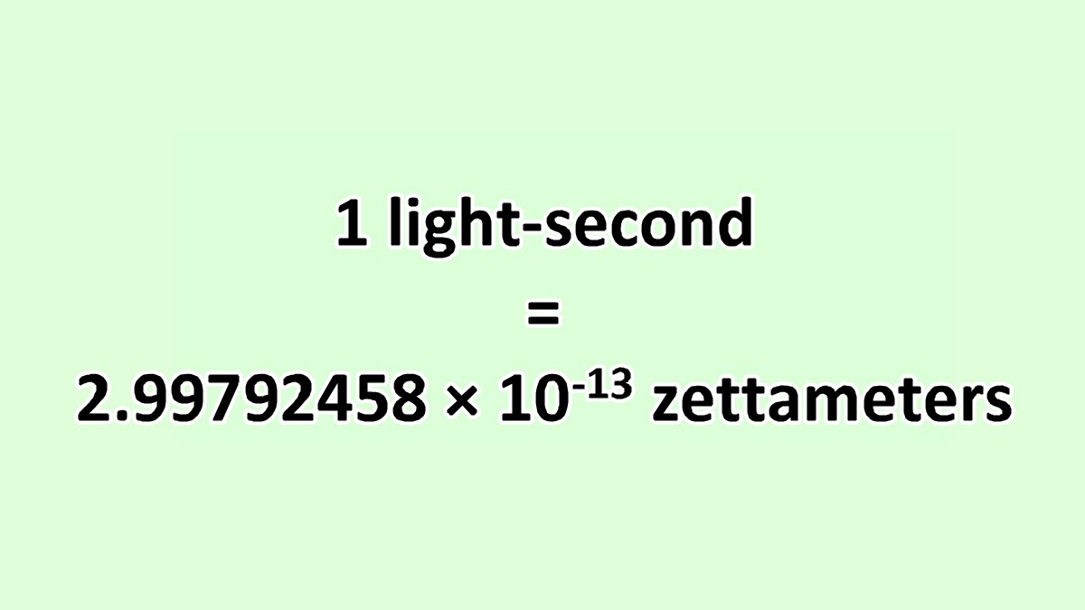Convert Light-second to Zettameter - ExcelNotes