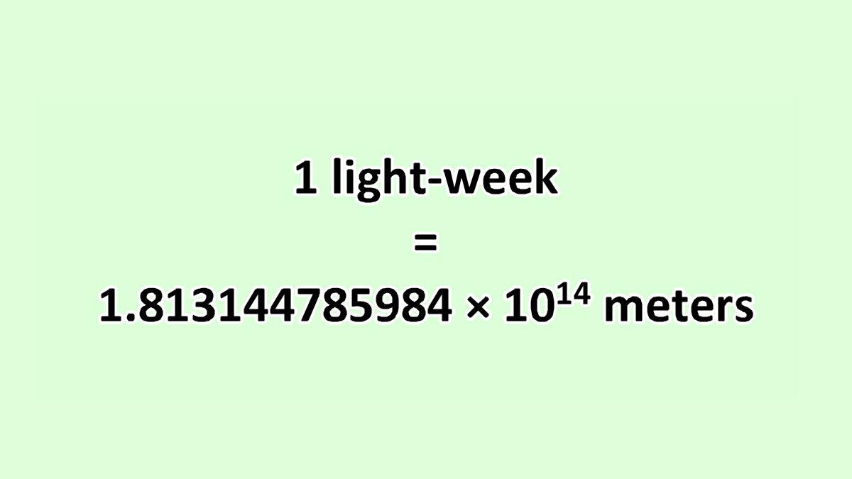 Convert Light-week to Meter - ExcelNotes