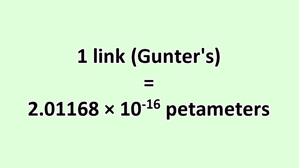 Convert Link (Gunter's, Surveyor's) to Petameter - ExcelNotes