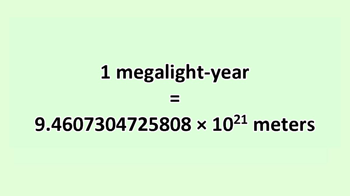 Convert Megalight-year to Meter - ExcelNotes