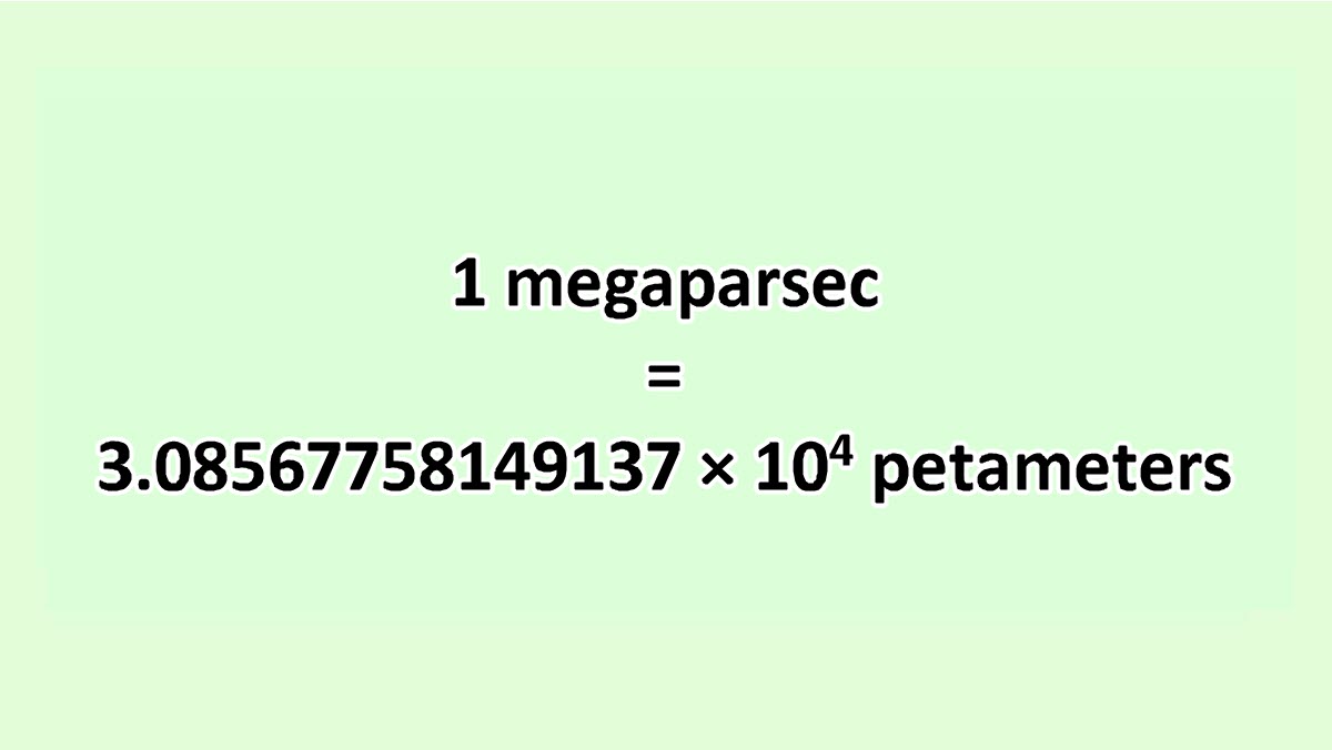 Convert Megaparsec to Exameter - ExcelNotes