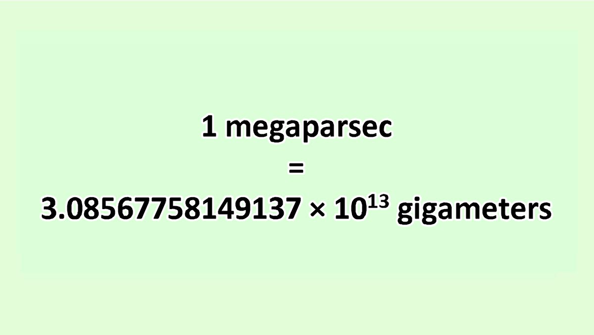 Convert Megaparsec to Gigameter - ExcelNotes