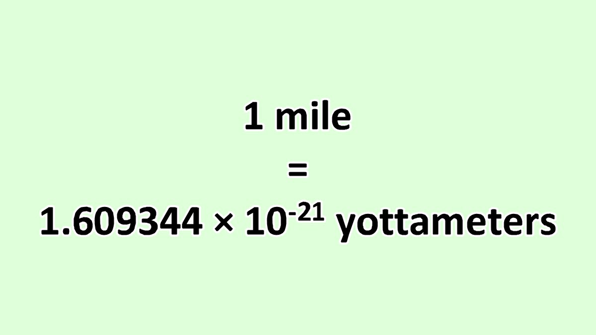 Convert Mile to Yottameter - ExcelNotes