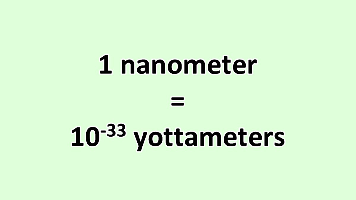 Convert Nanometer to Yottameter - ExcelNotes