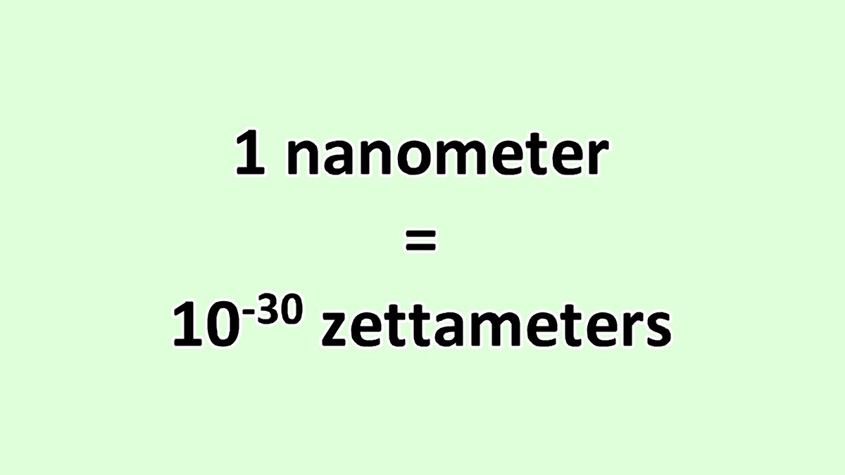 Convert Nanometer to Zettameter - ExcelNotes