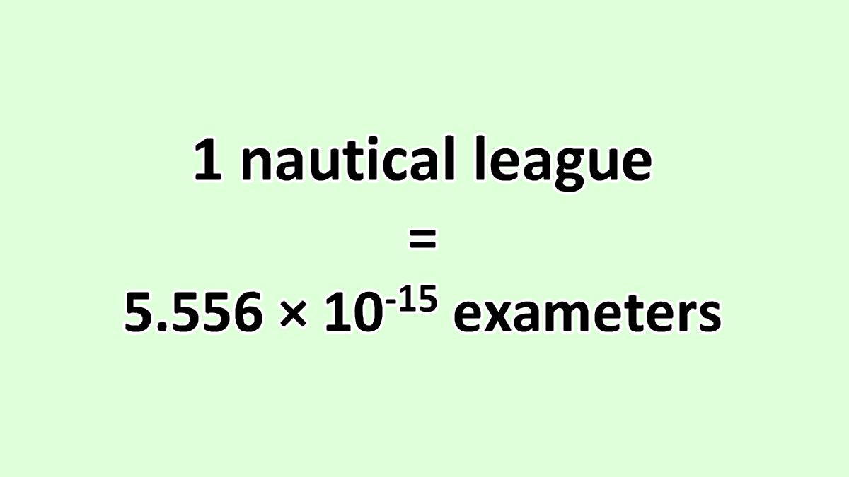 Convert Nautical League to Exameter - ExcelNotes