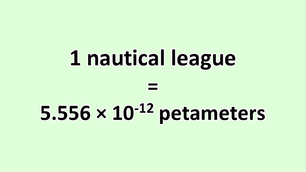 Convert Nautical League to Petameter - ExcelNotes