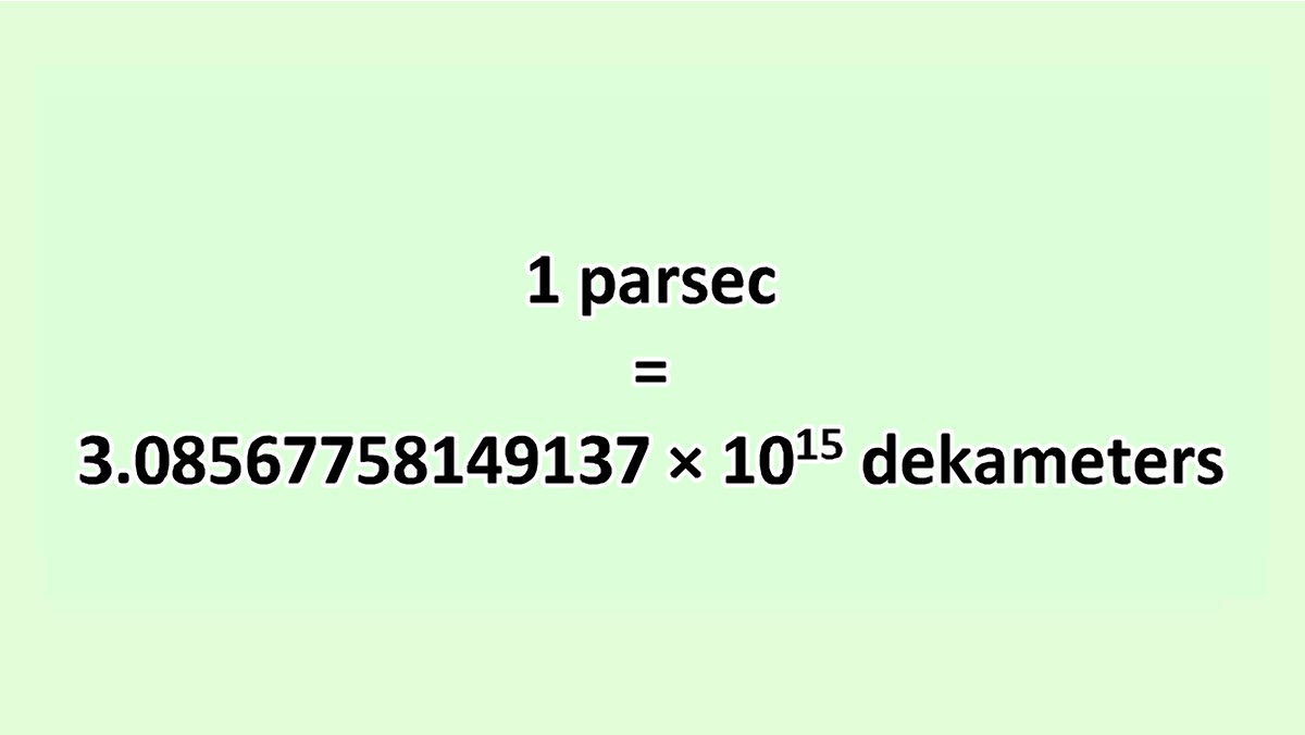 Convert Parsec to Dekameter - ExcelNotes
