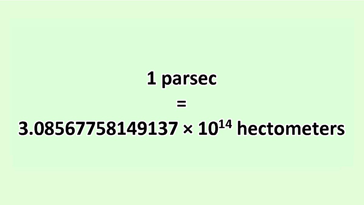 Convert Parsec to Hectometer - ExcelNotes
