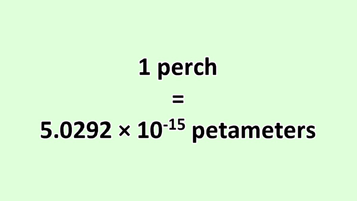 Convert Perch to Petameter - ExcelNotes