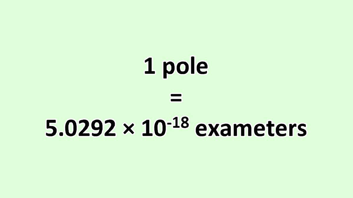 Convert Pole to Exameter - ExcelNotes