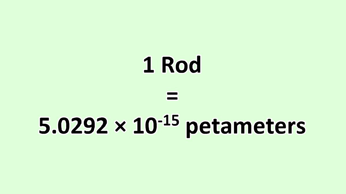 Convert Rod to Petameter - ExcelNotes