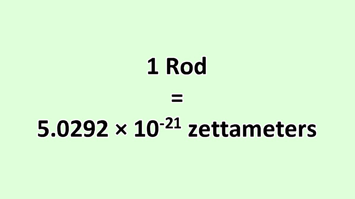 Convert Rod to Zettameter - ExcelNotes