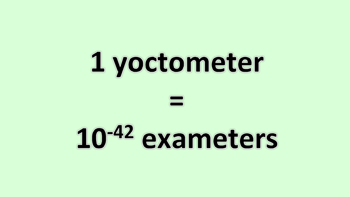 Convert Yoctometer to Exameter - ExcelNotes