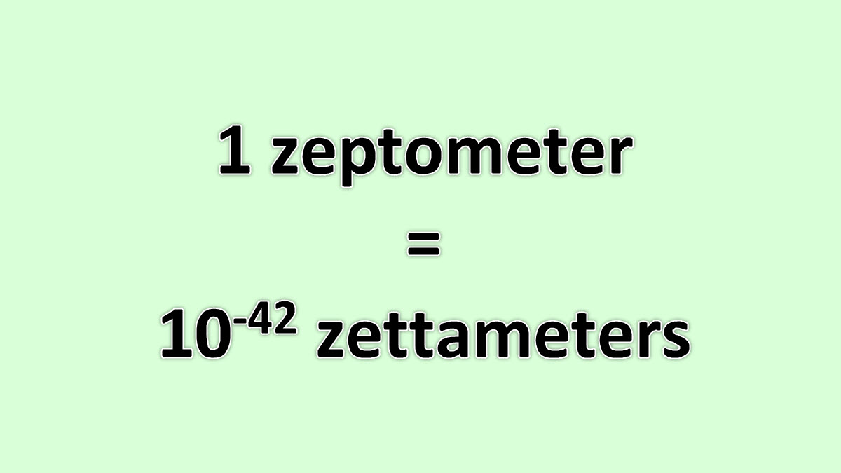 Convert Zeptometer to Zettameter - ExcelNotes