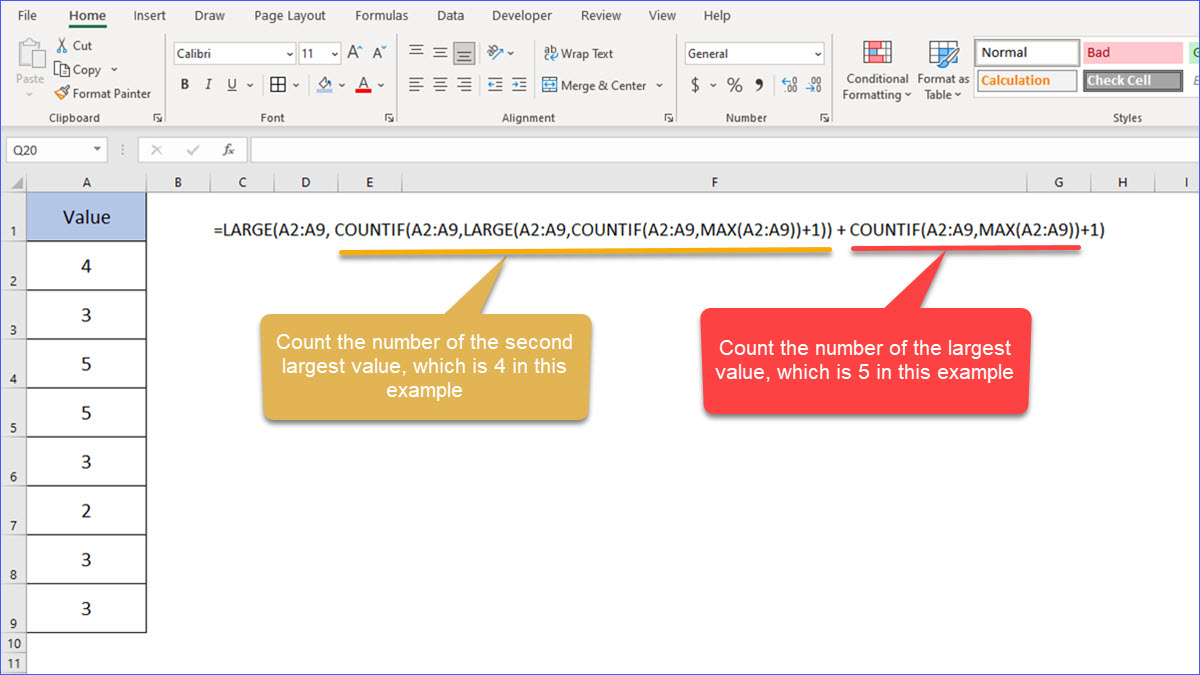 How To Calculate The Third Largest Value With Duplicates Excelnotes