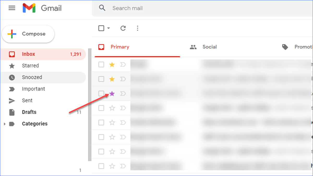 How to Add Stars and Search for Starred Emails in Gmail - ExcelNotes